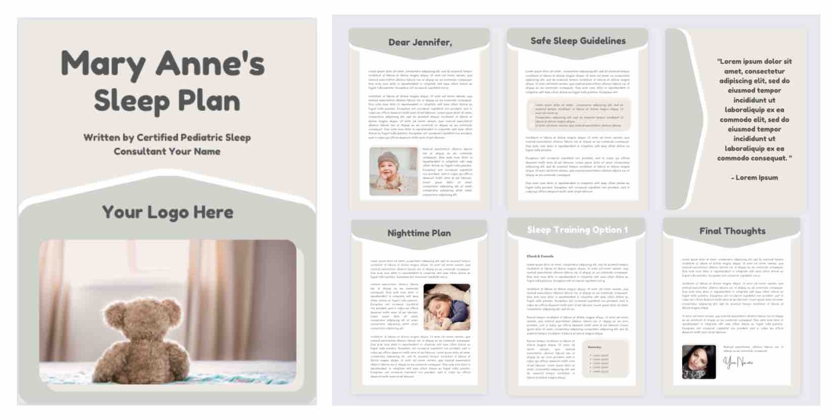 Mary Anne | Sleep Plan Template - Sleep Consultant Design