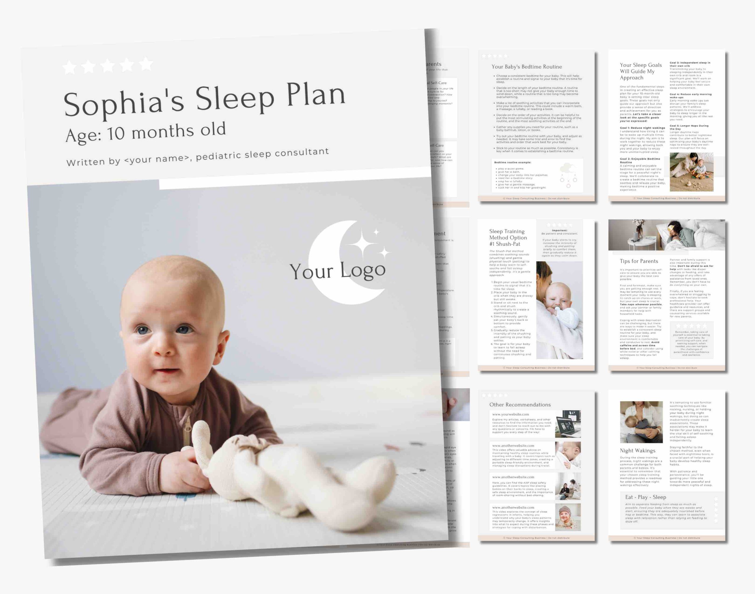 Sophia | Sleep Plan Template - Sleep Consultant Design