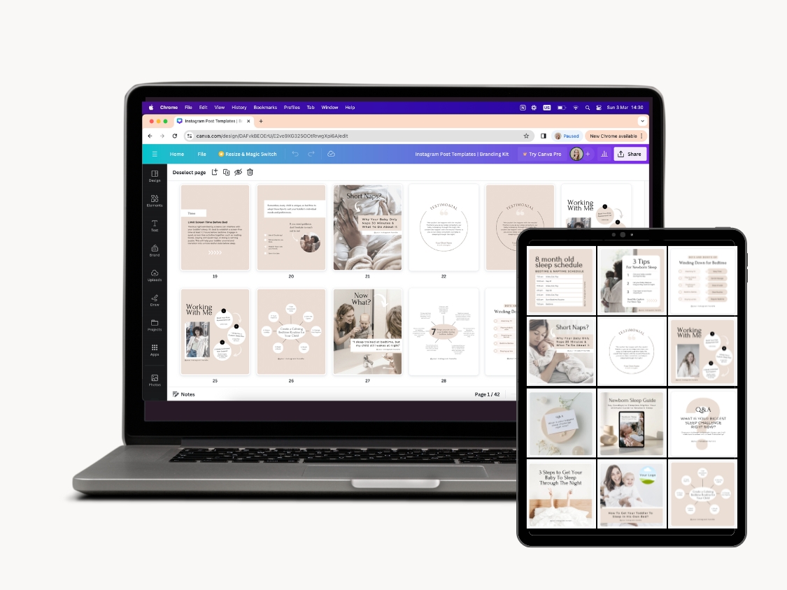 Instagram & Facebook Templates for Sleep Consultants
