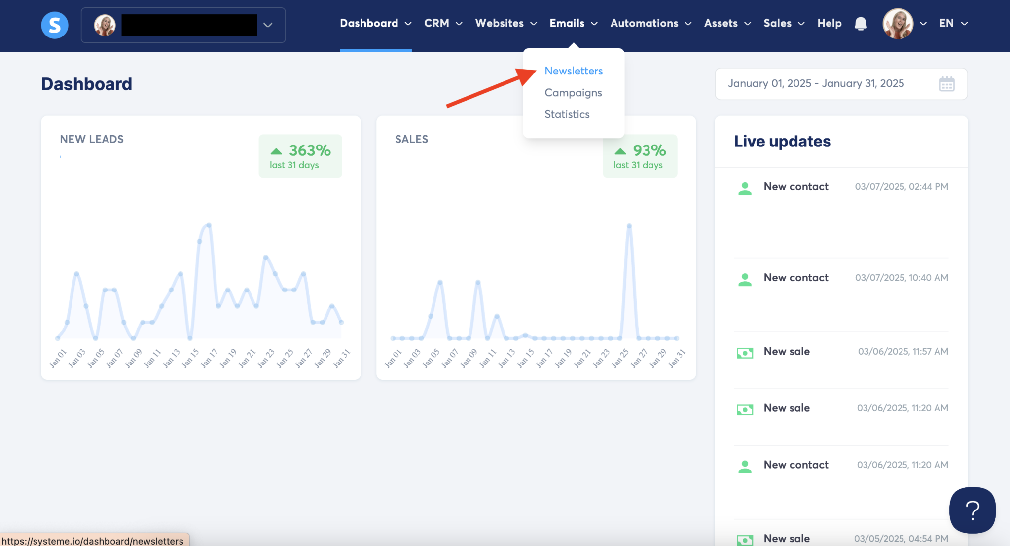 How to Send Newsletters with Systeme.io | Step By Step - Sleep Consultant Design